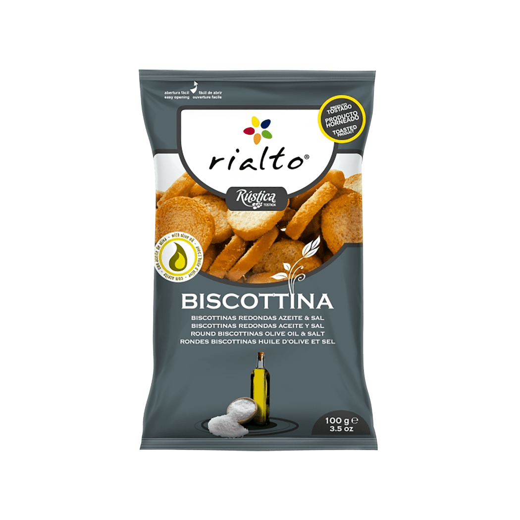 Biscottinas Redondas Aceite y Sal 100 g - Rústica Tostada - Comercial ...